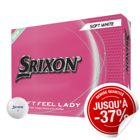 Balles Srixon Soft Feel Lady Blanc x12 : Achat Srixon Soft Feel lady au meilleur prix